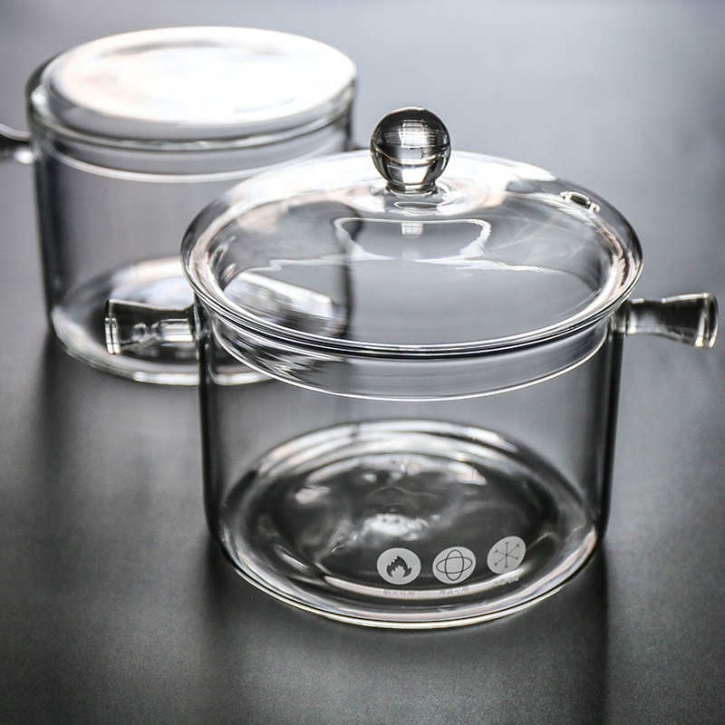 Clear Glass Cooking Pot | 1.5L Best Glass Cookware
