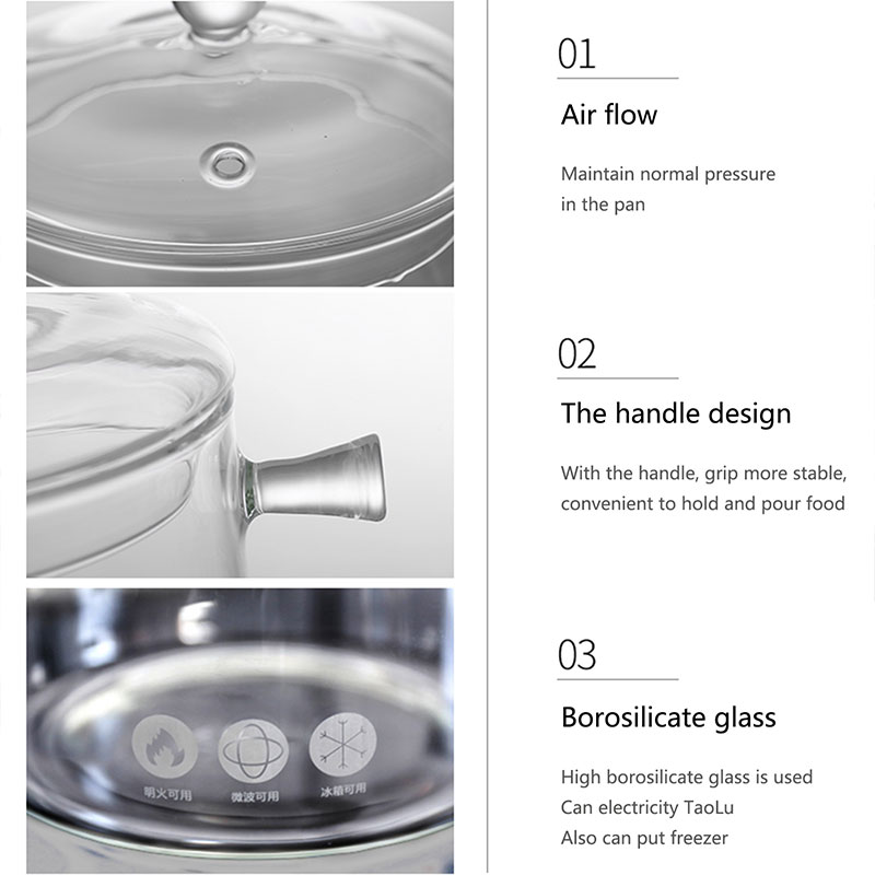 Clear Glass Cooking Pot | 1.5L Best Glass Cookware