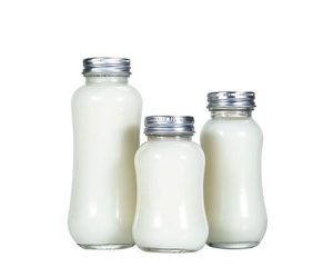 Glass Milk Container | 200ml Clear Glass Milk Bottles