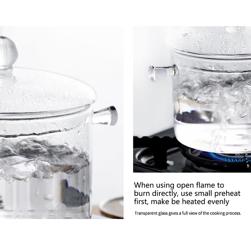 Clear Glass Cooking Pot | 1.5L Best Glass Cookware