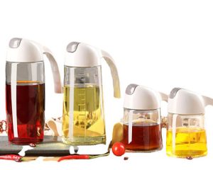 Glass Oil Container for Kitchen| 600ml Best Olive Oil Pourer